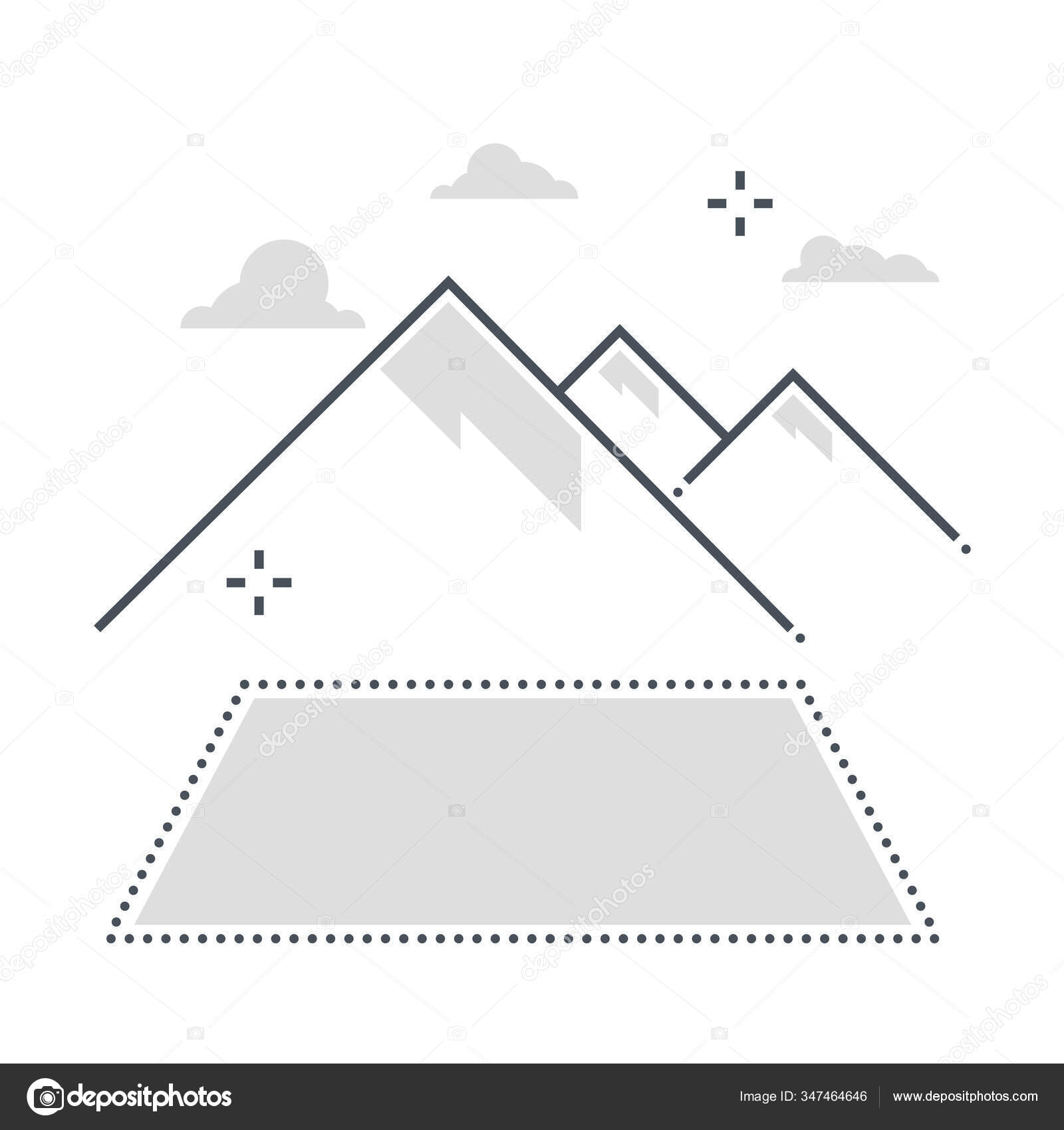 Land Related Color Line Vector Icon Illustration Icon Landholdings ...