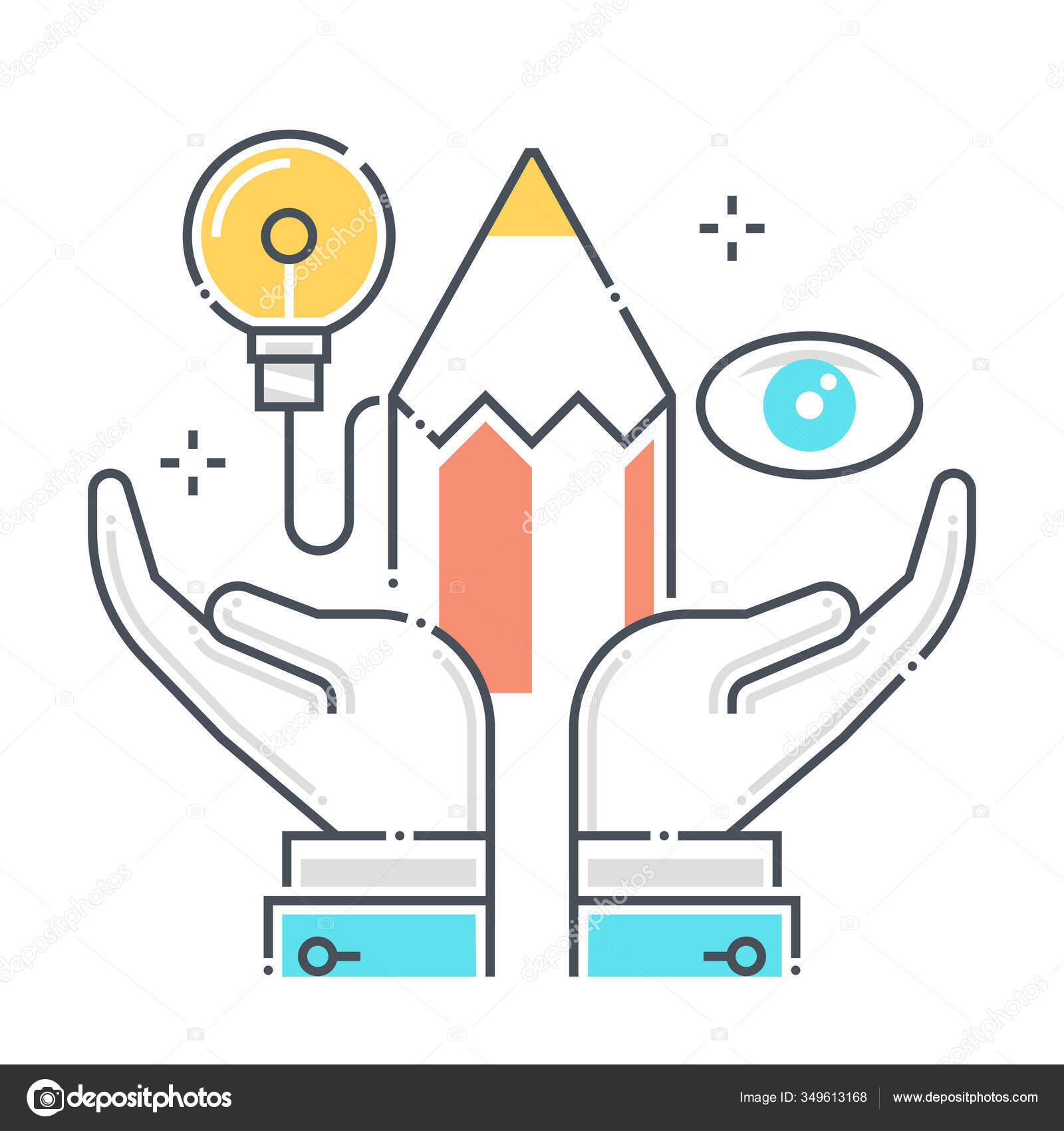 Intellectual Property Related Color Line Vector Icon Illustration Icon ...