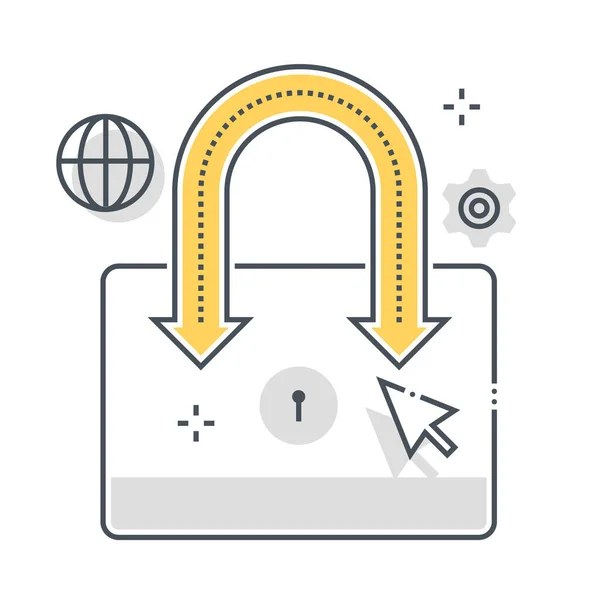 Protected connection icon Stock Vector Image by ©Howcolour #99708784