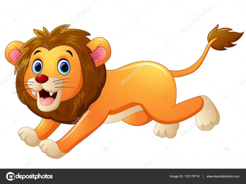 Dibujos: leon animados | dibujos animados de León corriendo — Vector de ...