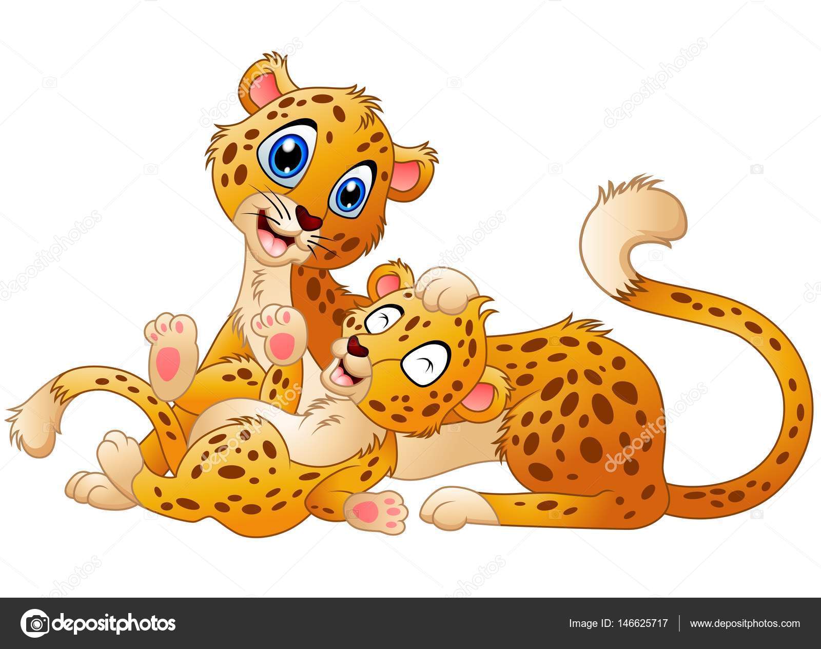 Happy adult cheetah with cub cheetah Stock Vector Image by ©dualoro ...