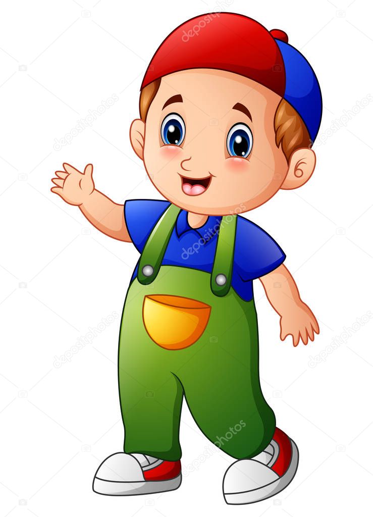 Nino Feliz De Dibujos Animados Que Agita Vector De Stock C Dualoro Images Nino Feliz De Dibujos Animados Que Agita Vector De Stock C Dualoro Images