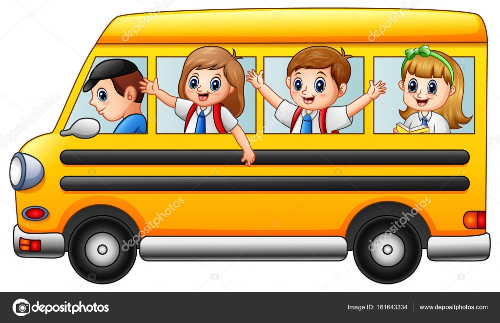 Happy school kids riding a school bus Stock Vector Image by ©dualoro ...