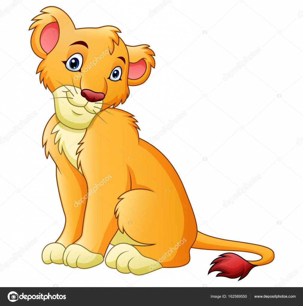 Cartoon lioness isolated on white background Stock Vector Image by ...
