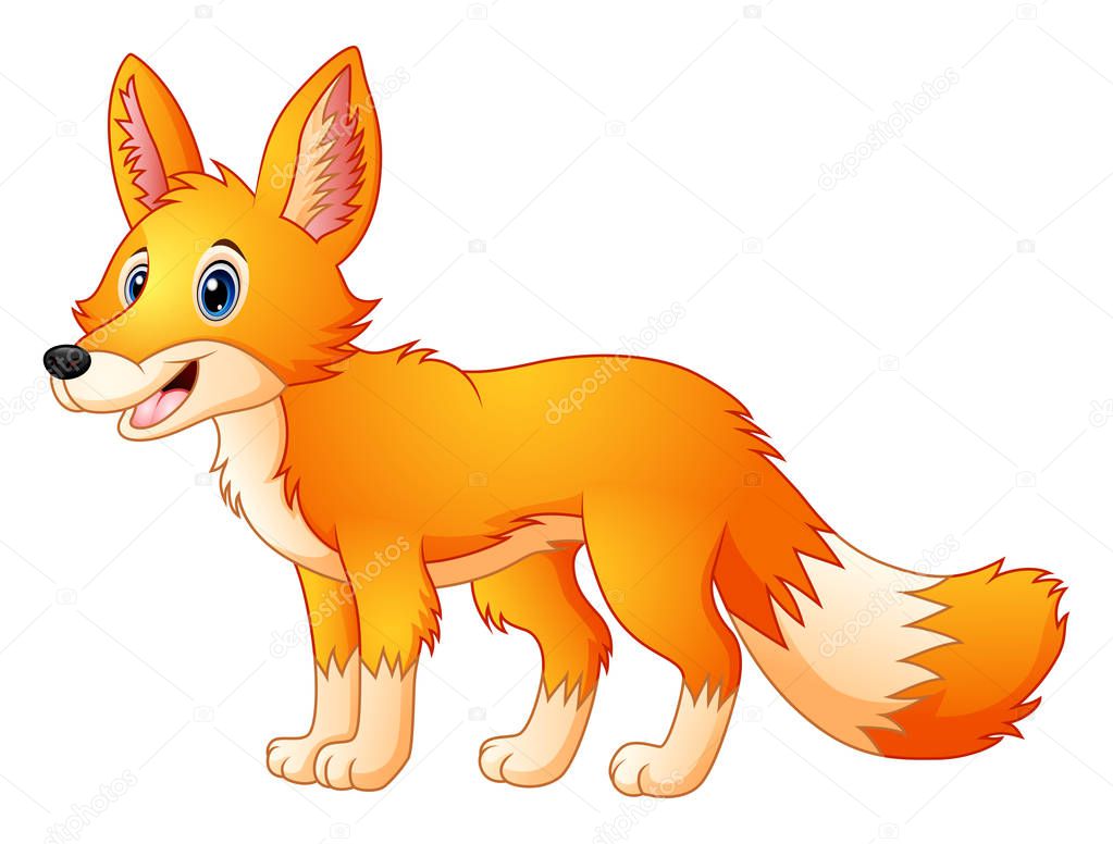 Cute fox cartoon — Stock Vector © dualoro #164378276