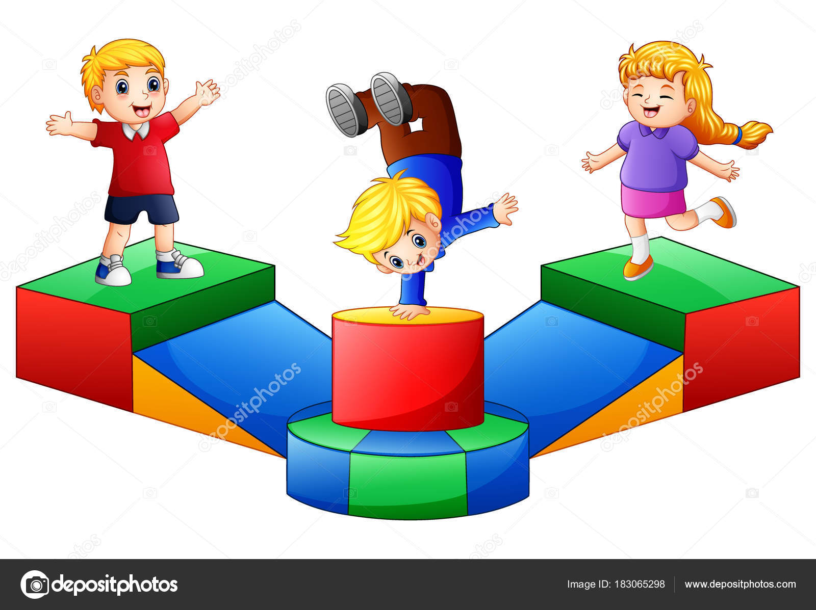 Vector Illustration Happy Kids Playing Playground Stock Vector Image by ... Vector Illustration Happy Kids Playing Playground Stock Vector Image by ...