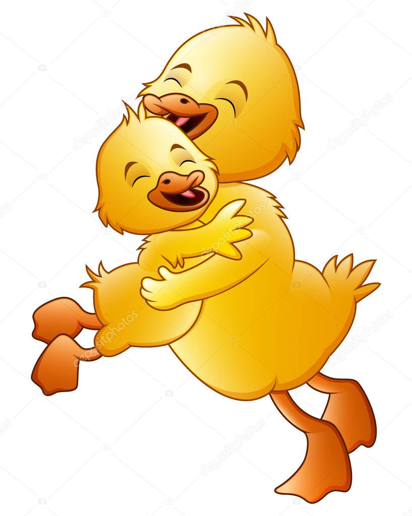 Ilustración Vectorial Dibujos Animados Pato Feliz Vector de Stock de ...