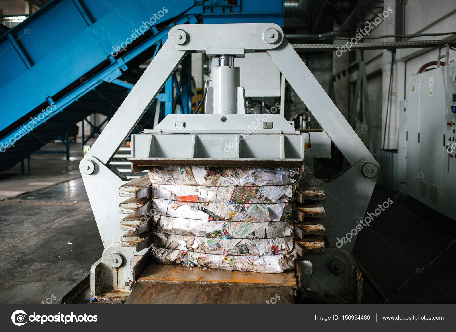 Waste processing plant. Technological process. Recycling and storage of ...