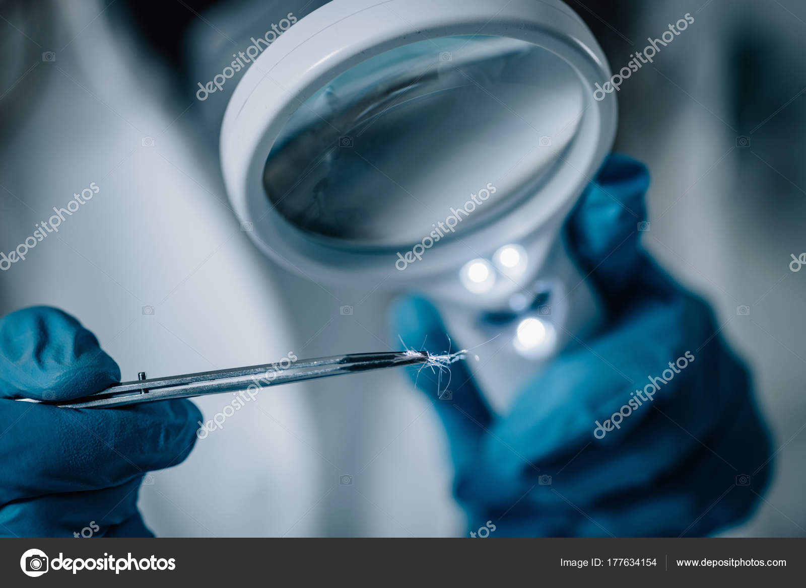 Forensic Science Lab Forensic Scientist Examining Haor Dnk Evidences ...