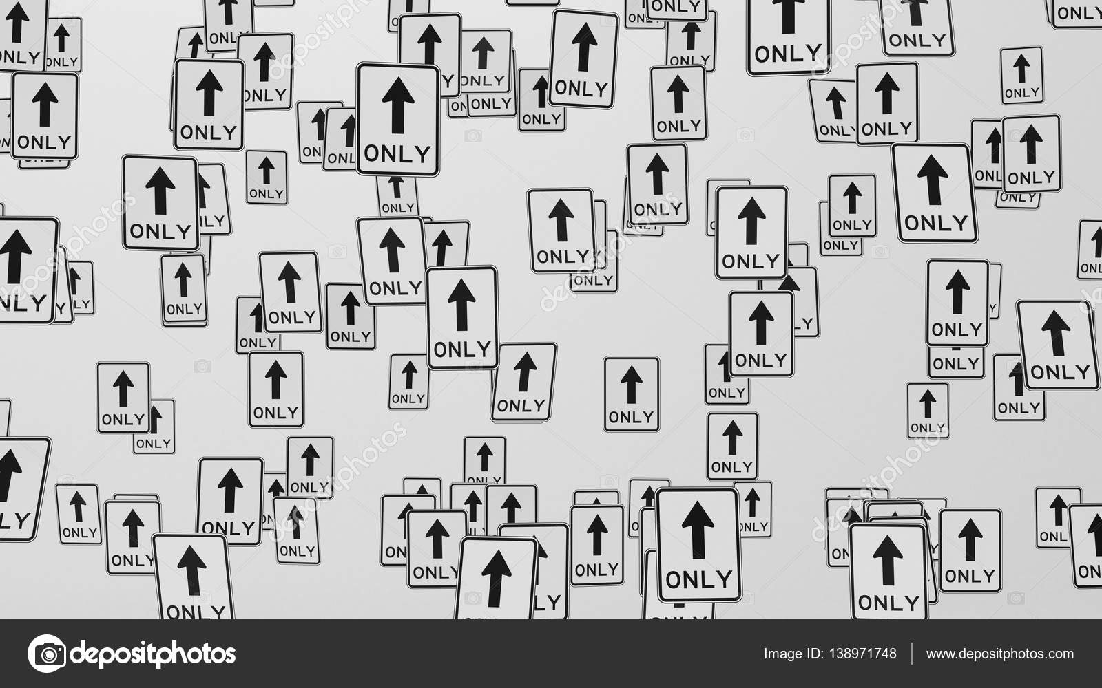 Forward Only Traffic Signs Floating in Space — Stock Photo ...