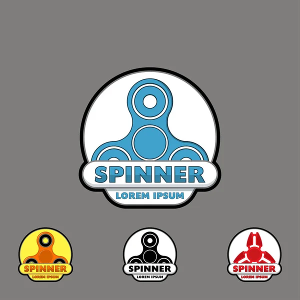 Set of hand spinner logo, emblems and icons Stock Vector Image by ...