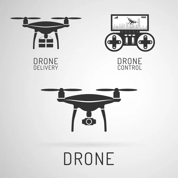 Isolated Rc Drone Logo On White Uav Technology Logotype Unmanned