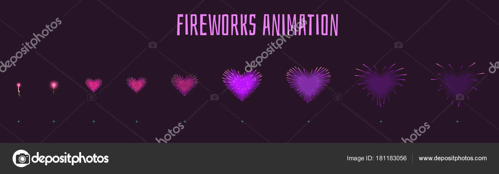 Fireworks Explode Effect Burst Sprites Stock Vector Image By