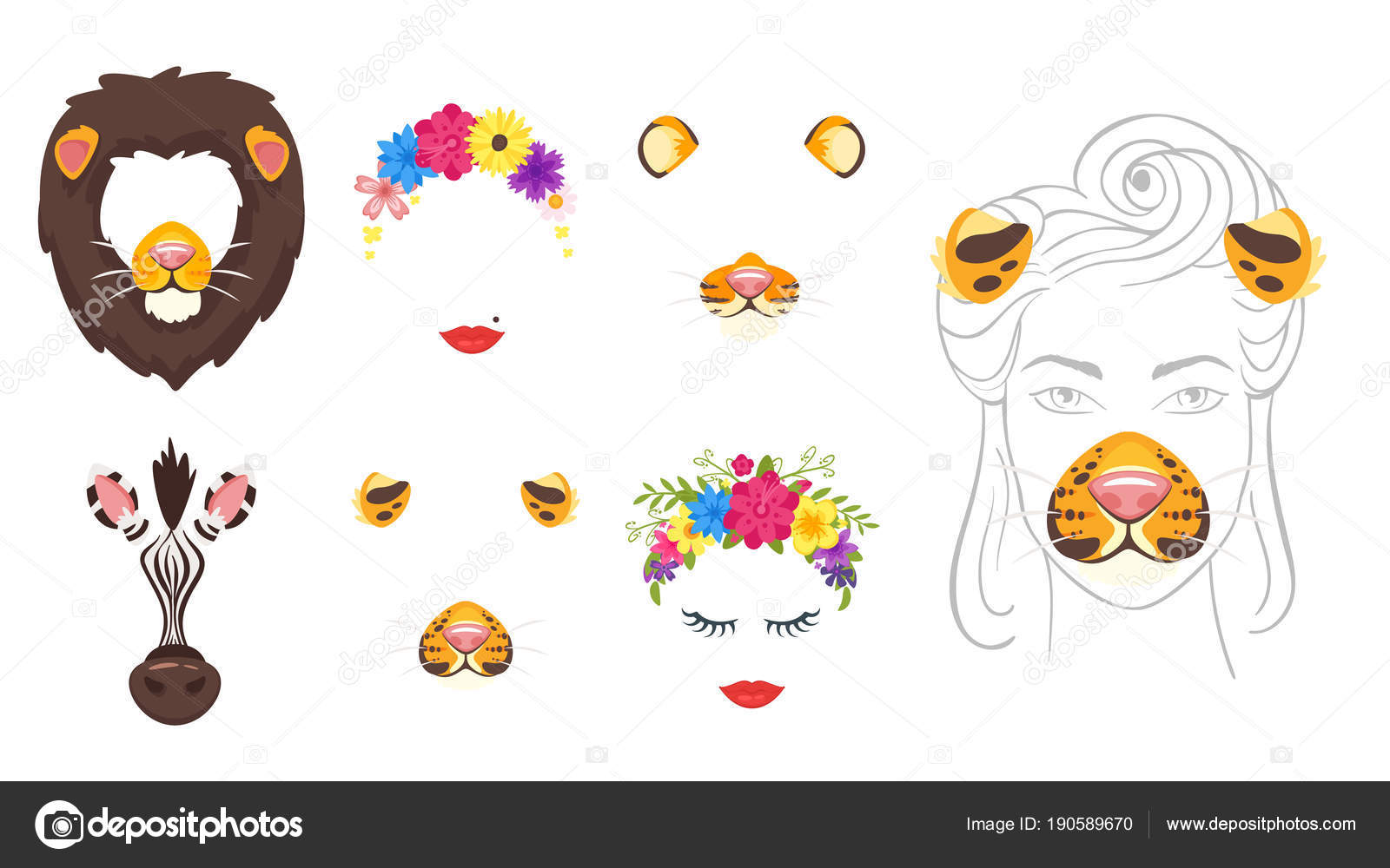 Selfie and video chat filter ⬇ Vector Image by © tkronalter9.gmail.com ...