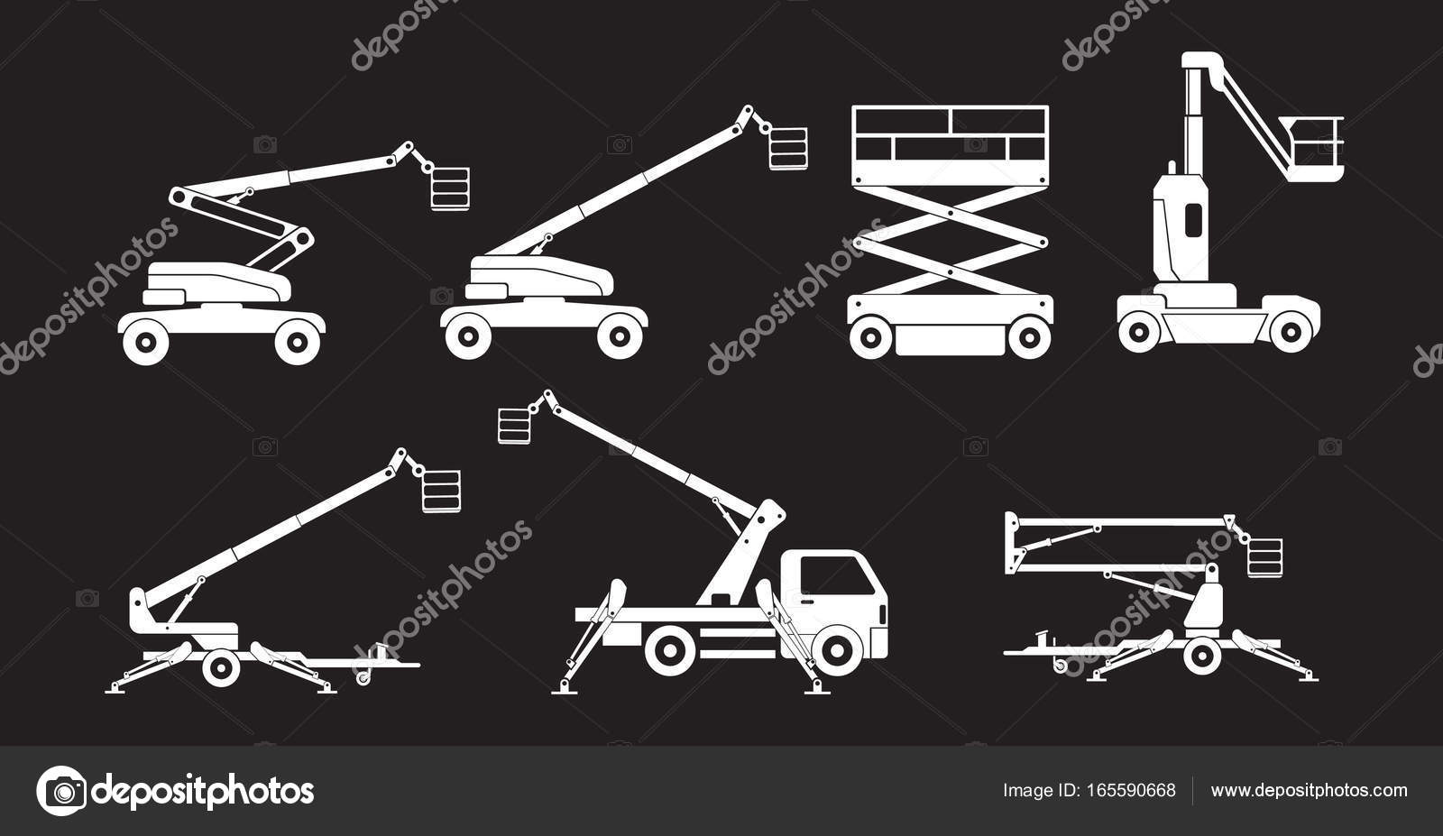 Set of lifting machine icons Stock Vector Image by ©WINS86 #165590668