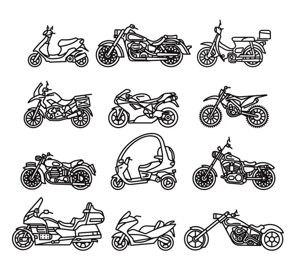 Motorcycle Icons set Stock Vector Image by ©graphixmania #42477475