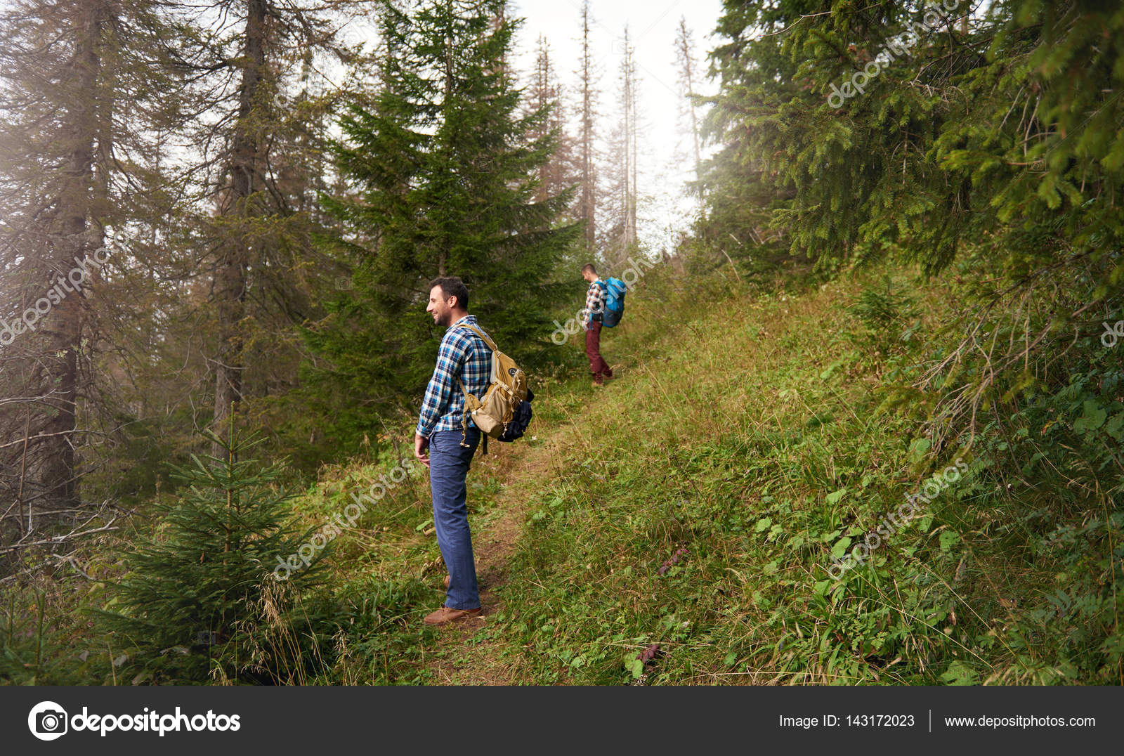 Lightening load while hiking in forest Stock Photo by ©mavoimages 143172023 Lightening load while hiking in forest Stock Photo by ©mavoimages 143172023