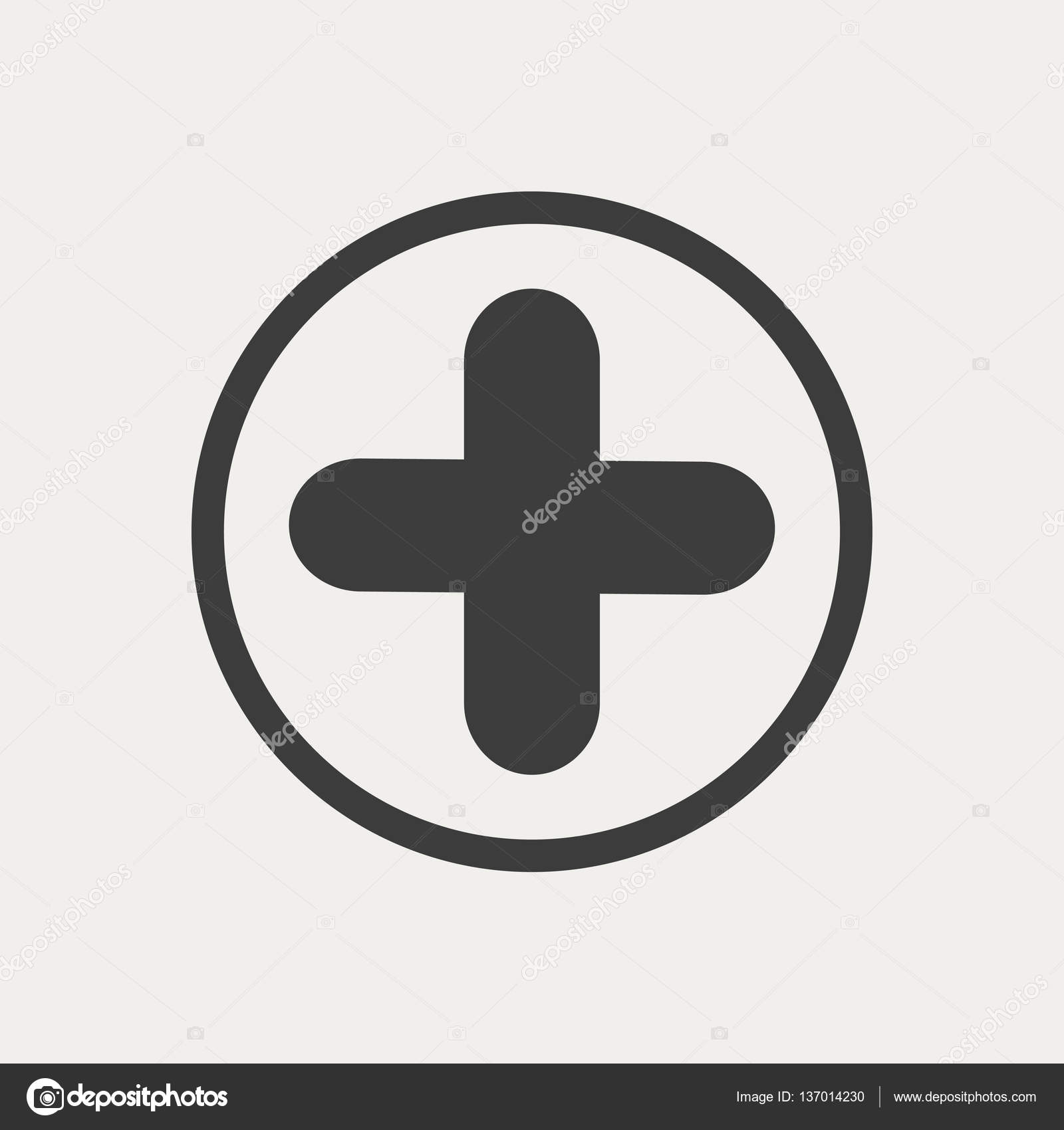 Signo de icono plus Vector de stock #137014230 de ©risovalka2015.gmail.com