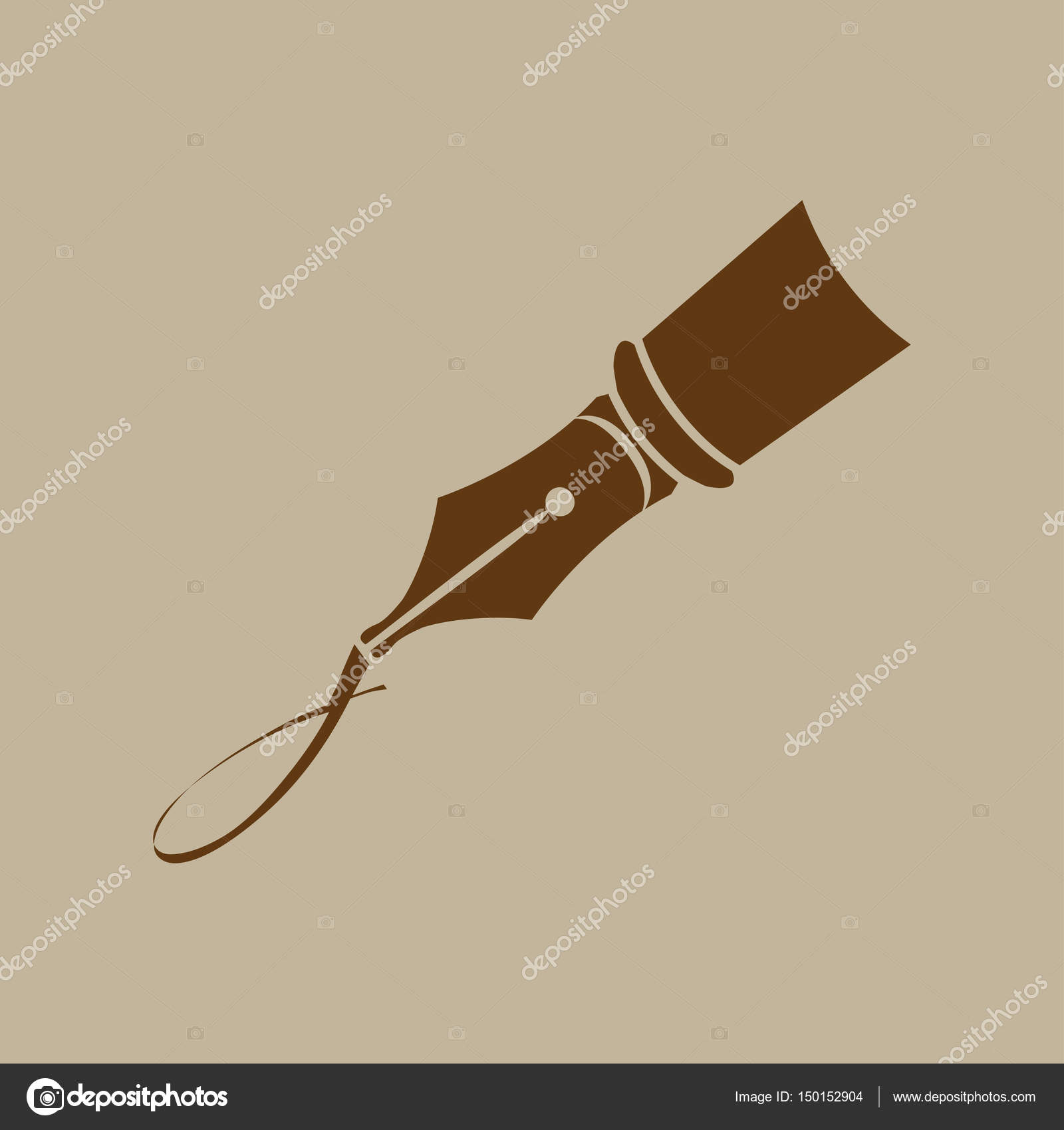 Pluma para escribir símbolo Vector de stock #150152904 de ...