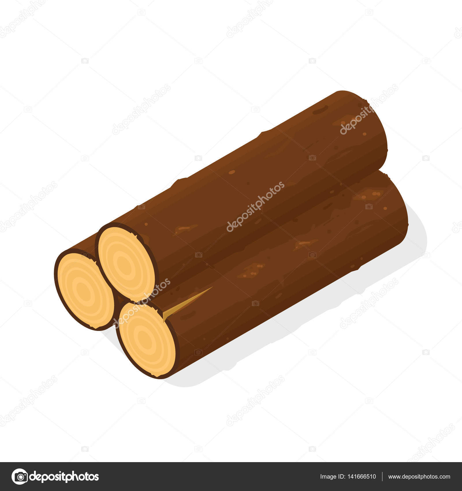 Vector Isometric Log Pile Stock Vector Image by ©grimgram #141666510