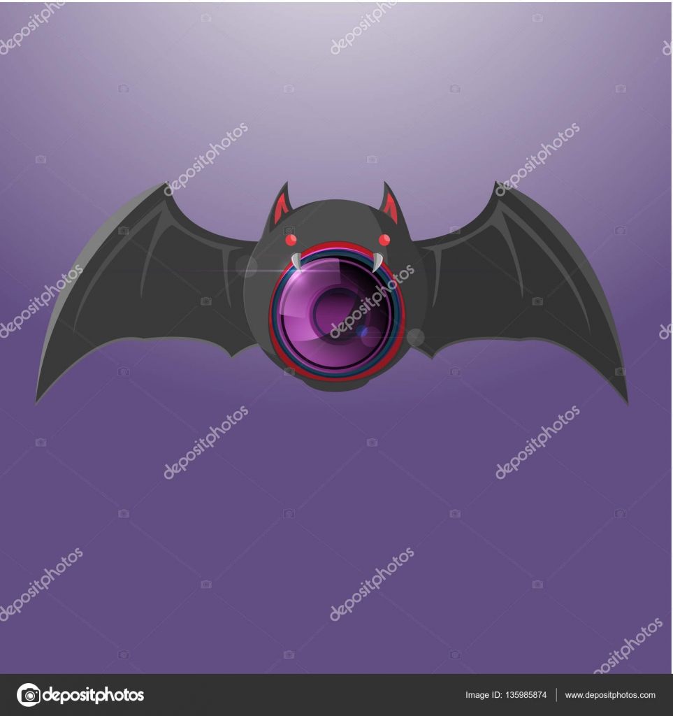 Bat Night Camera Vision Symbol Vector Stock Vector Image by ©pszaber ...