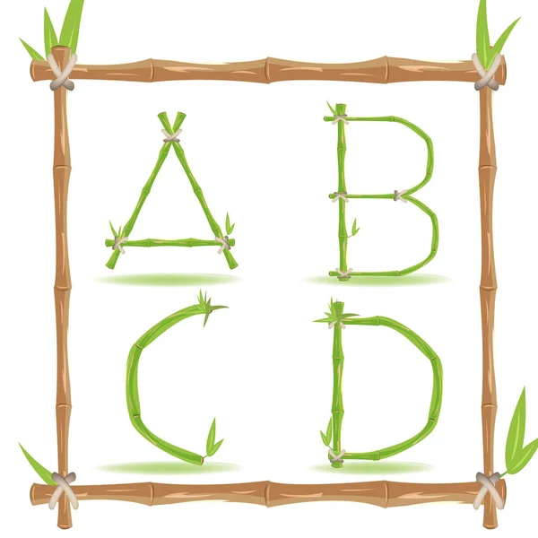 Bamboo Letter Alphabet Green Set C Vector Stock Vector Image by ...