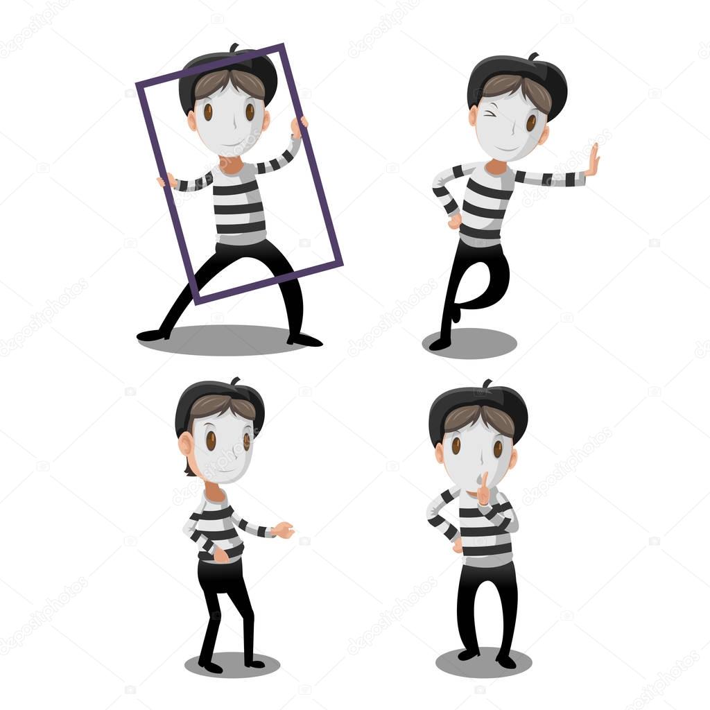 Mime cartoon | Mime Artist Funny Cartoon Character Vector — Stock ... Mime cartoon | Mime Artist Funny Cartoon Character Vector — Stock ...