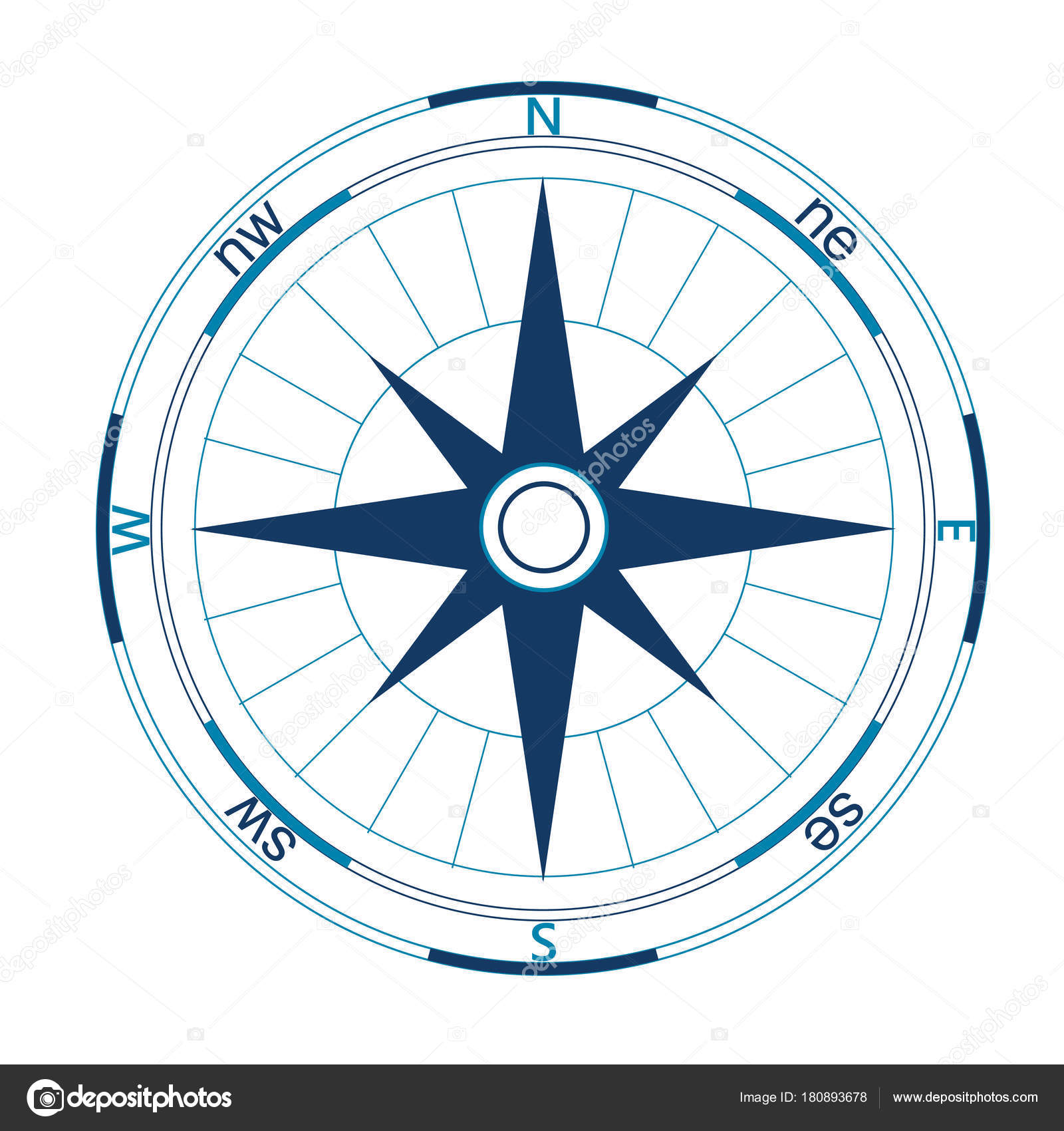 Blanco Kompasroos Vector