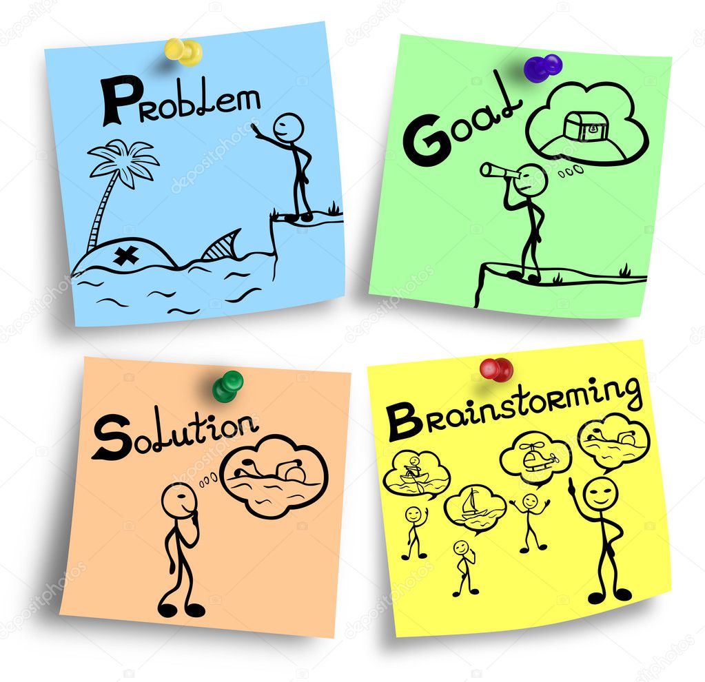 Ilustración del proceso de lluvia de ideas explicado en cuatro pasos 2024