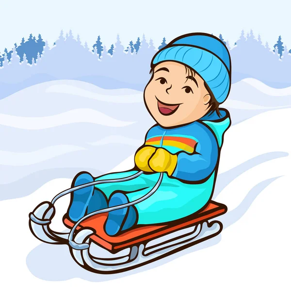 100,000 Kids sledding Vector Images | Depositphotos
