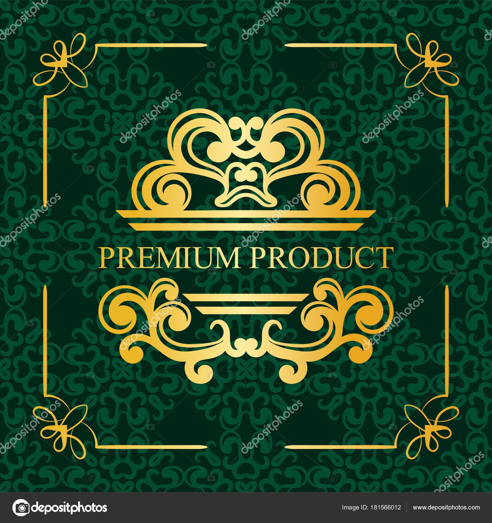 Vintage luxury background with retro elements, label, icon and frame ...