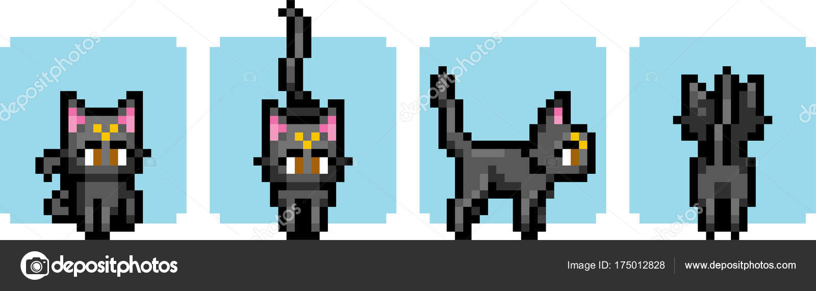 Set of pixel characters Stock Vector Image by ©Sergeymarkov #175012828