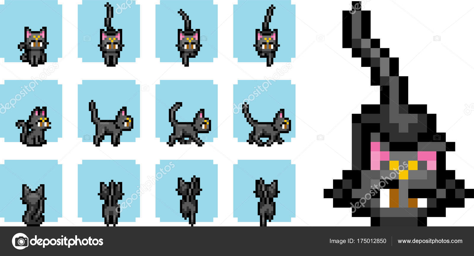 Set of pixel characters Stock Vector by ©Sergeymarkov 175012850