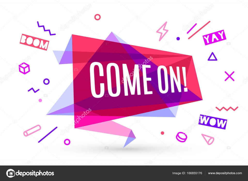 Banner with text Come On Stock Vector Image by ©FoxysGraphic #166855176