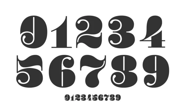 Numbers Font Classical Elegant Font Numbers Contemporary Vintage Design ...