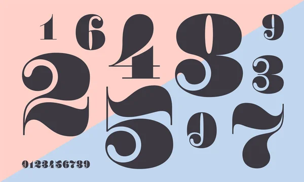 Numbers Font Classical Elegant Font Numbers Contemporary Vintage Design ...