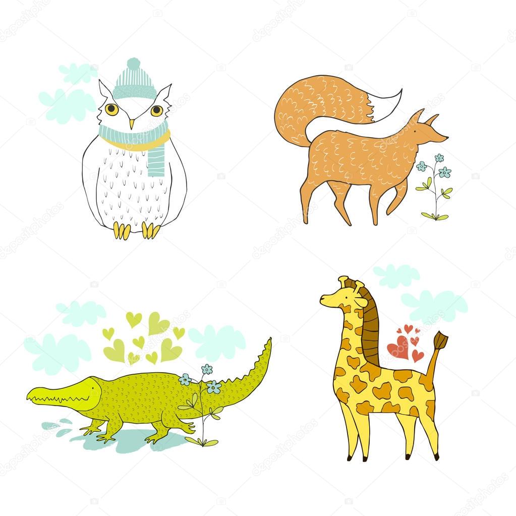 Colecci n de animales de dibujos animados 2024