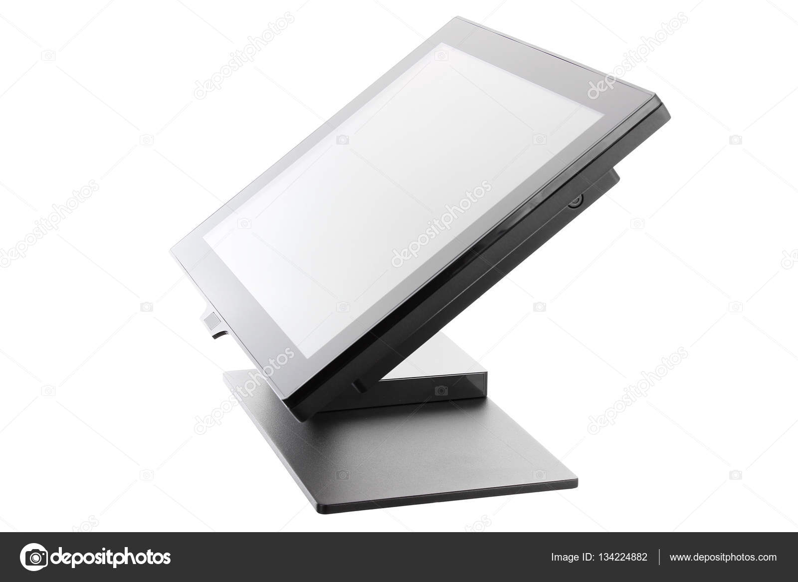 Point Of Sale System with Screen Monitor On White Background — Stock ...