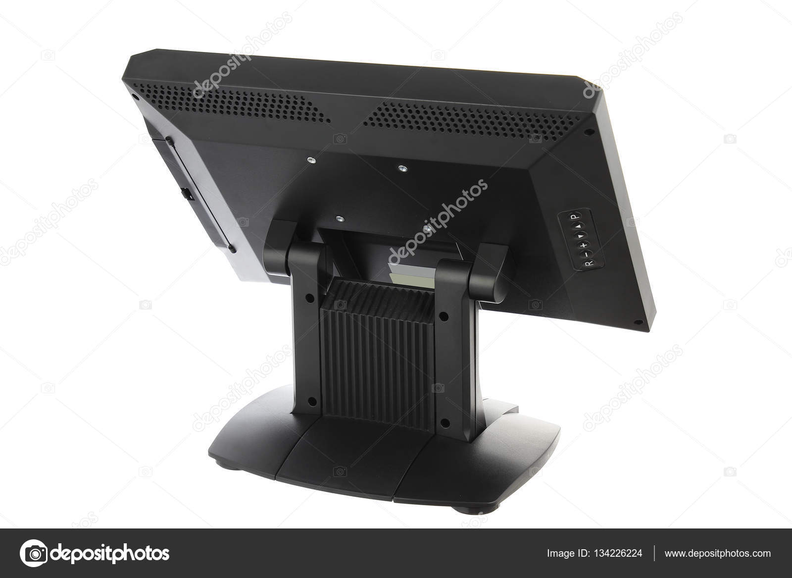 Point Of Sale System with Screen Monitor On White Background — Stock ...