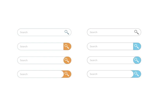 Search Bar Vector Element Design Set Search Boxes Template Isolated ...