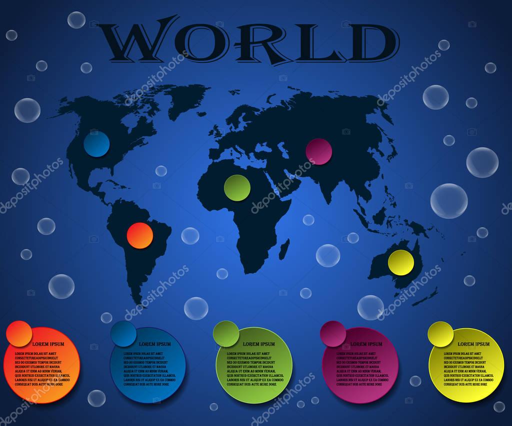Infographic world bacground infomation Stock Vector Image by ©haruna ...
