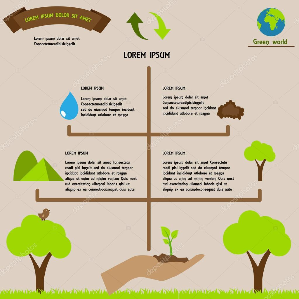 Environment green infographic background Stock Vector Image by ©haruna ...