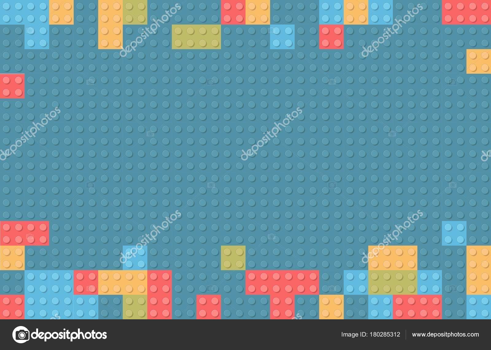 Plastic construction block background. Children toy building block ...