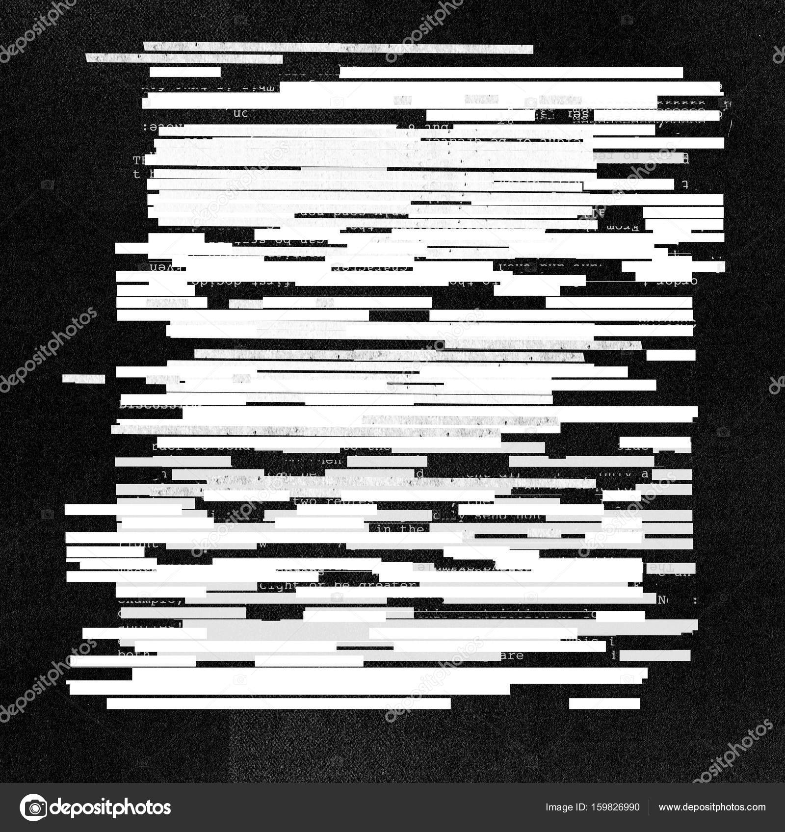 Redacted information texture, white on black background — Stock Photo ...