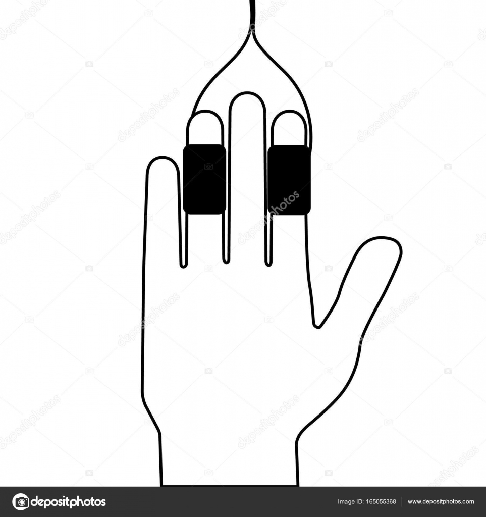 Hand with sensor. Lie detector test icon. Vector illustration. Stock ...