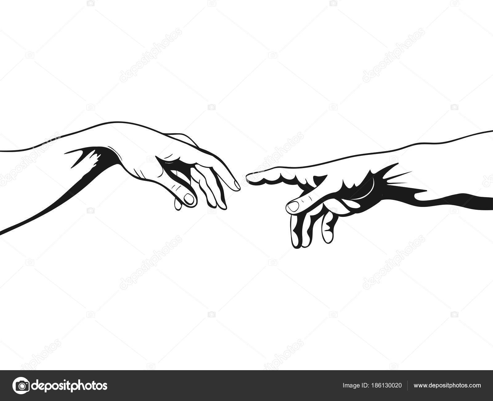 Adam God Hands Vector Illustration Stock Vector by ©exit.near.gmail.com ... Adam God Hands Vector Illustration Stock Vector by ©exit.near.gmail.com ...