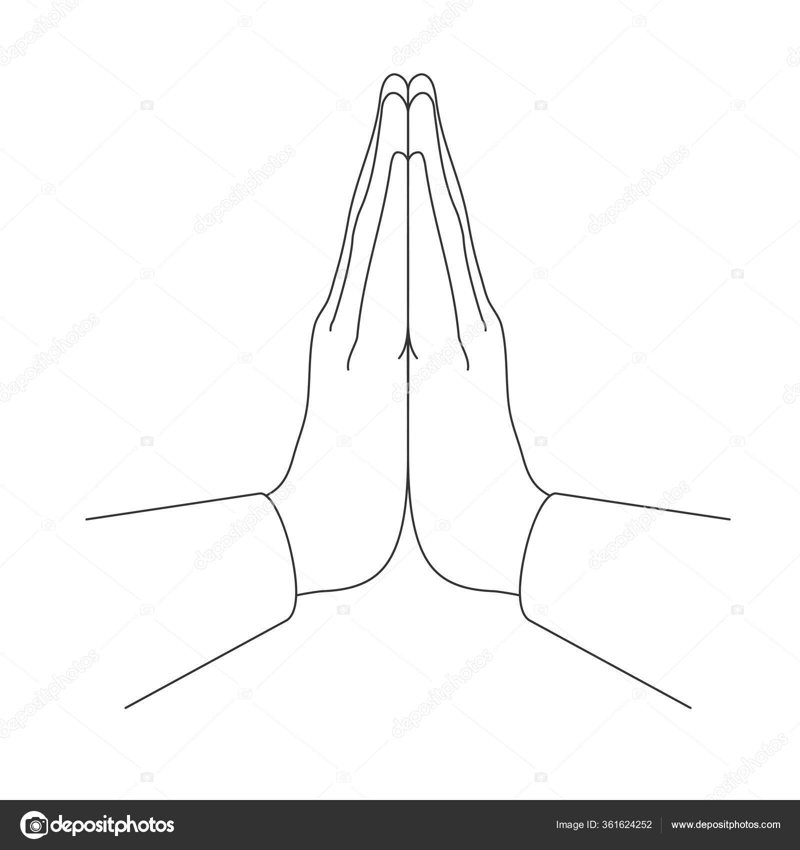 Dessin De Mains Jointes Geste Des Mains Jointes Images Libres De