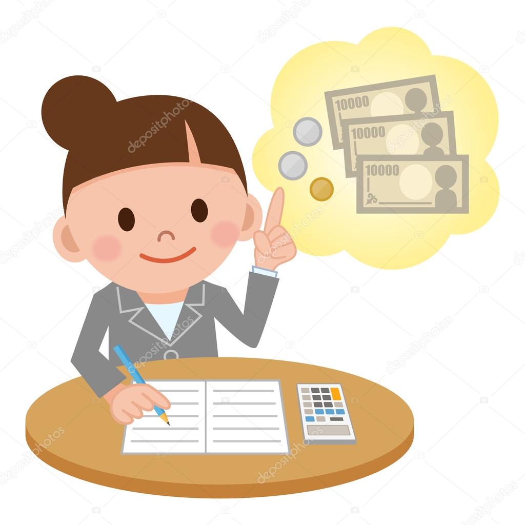 Clipart: female accountant | Illustration Featuring a Female Accountant ...