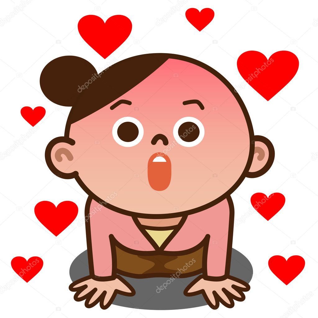 Cute girl in love Stock Vector by ©ankomando 125874874