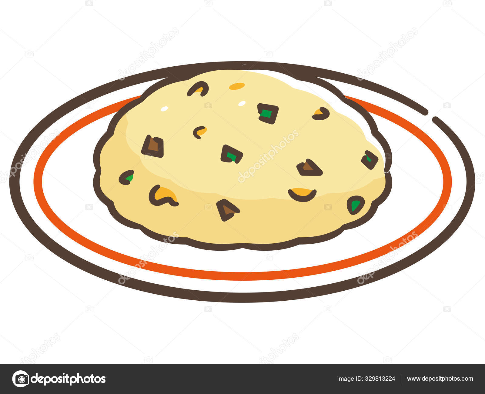 Chinese food fried rice illustration Stock Vector Image by ©ankomando ...